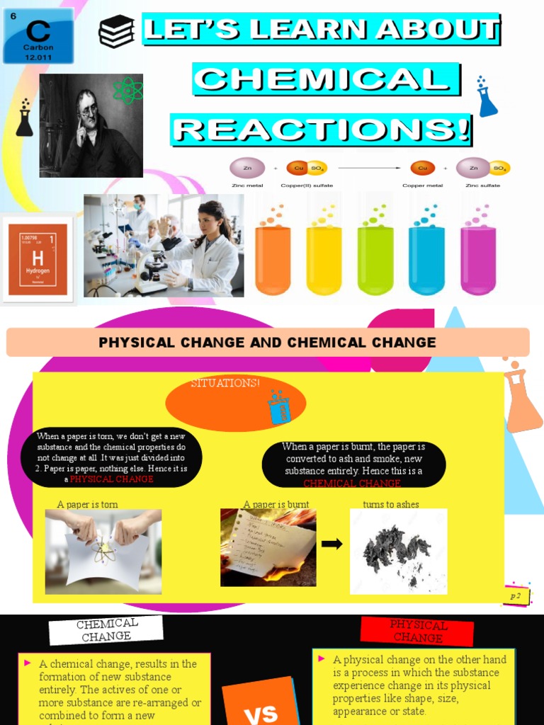 CHEMICAL REACTION! POWER POINT PRESENTATION (Autosaved) | PDF ...