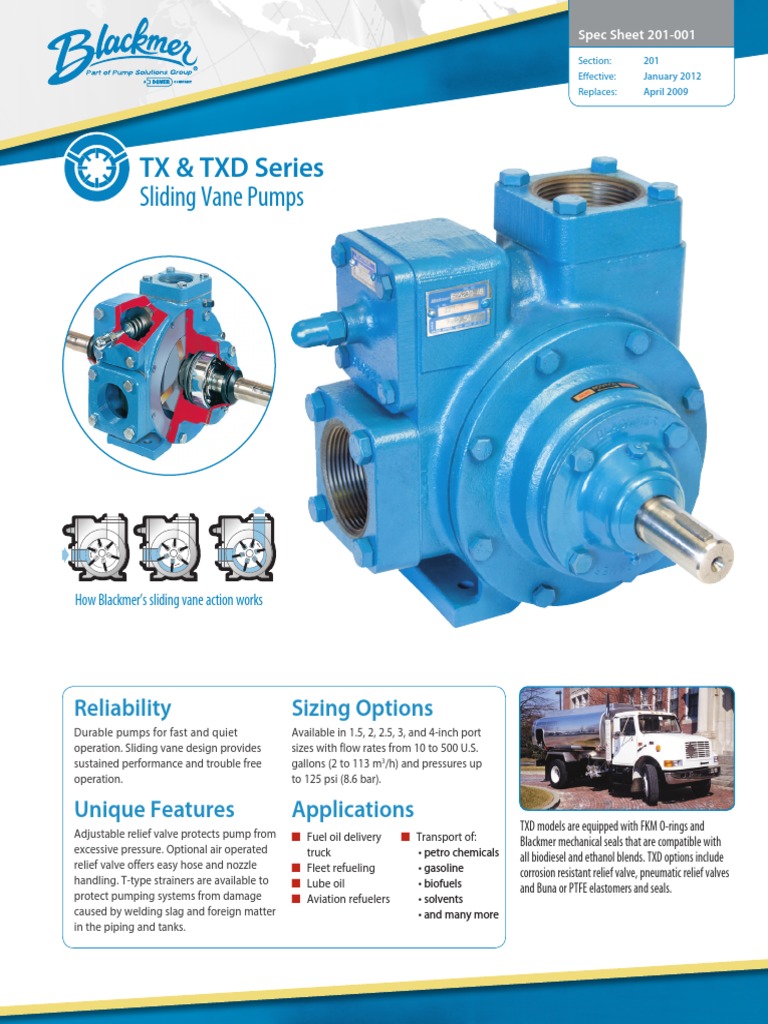 Blackmer - Specification Information | PDF | Pump | Valve