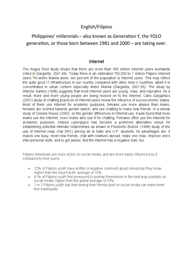 The Rise of Filipino Millennials: Exploring Trends in Technology Usage ...