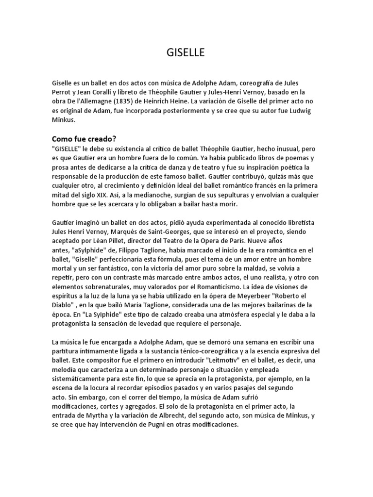 GISELLE | PDF | Las artes escénicas