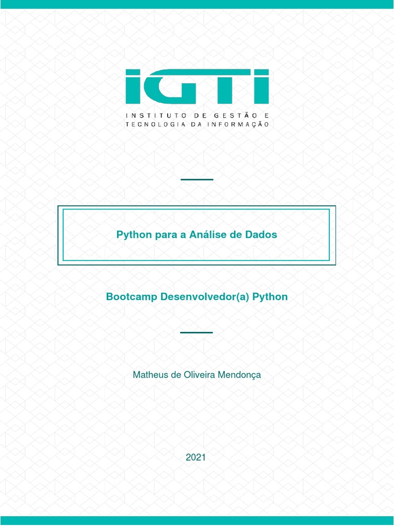 Apostila Módulo 2 Bootcamp Desenvolvedor A Python Pdf Estrutura De Dados De Matriz