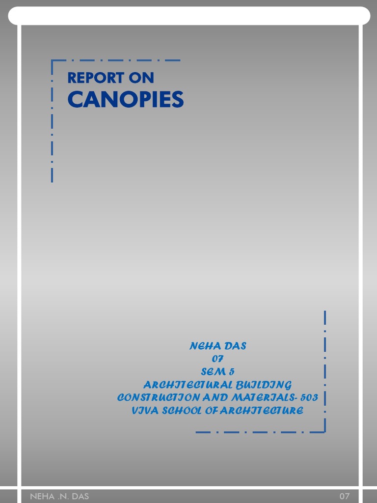 Canopy Report 07 | PDF | Porch | Tent