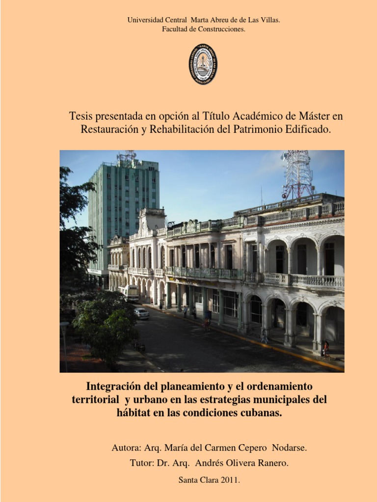 Tesis-Maestría María Del Carmen Cepero Nodarse. | PDF | Planificación ...