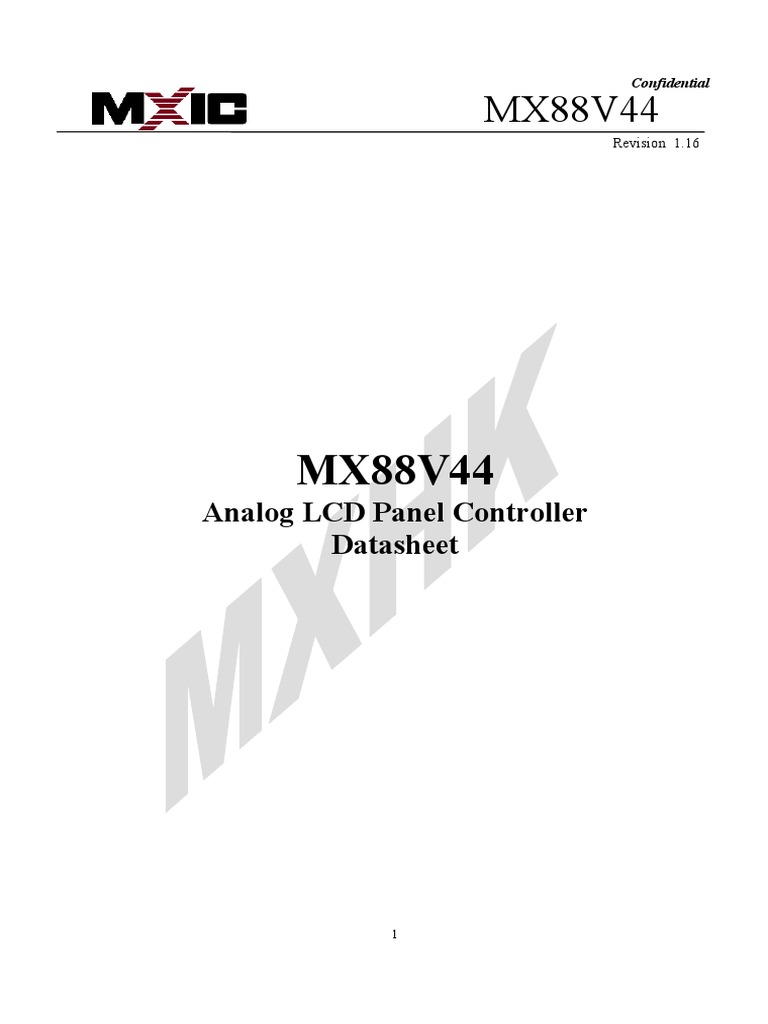 MX88V44 Mxic | PDF | Video | Digital To Analog Converter