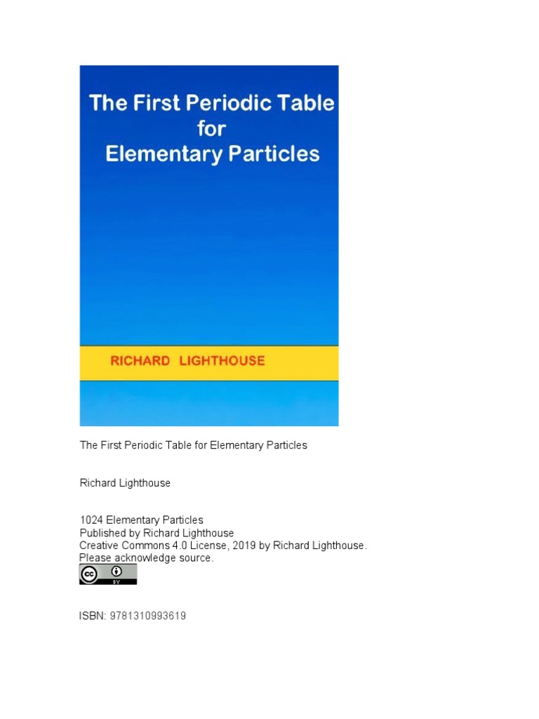 The First Periodic Table For Elementary Particles | PDF | Particle ...