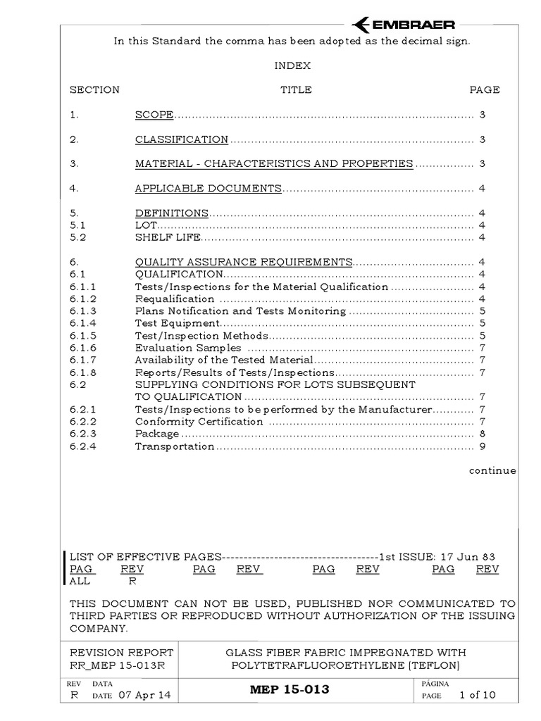 MEP 15-013 - Eng - Rev R | PDF | Textiles | Shelf Life
