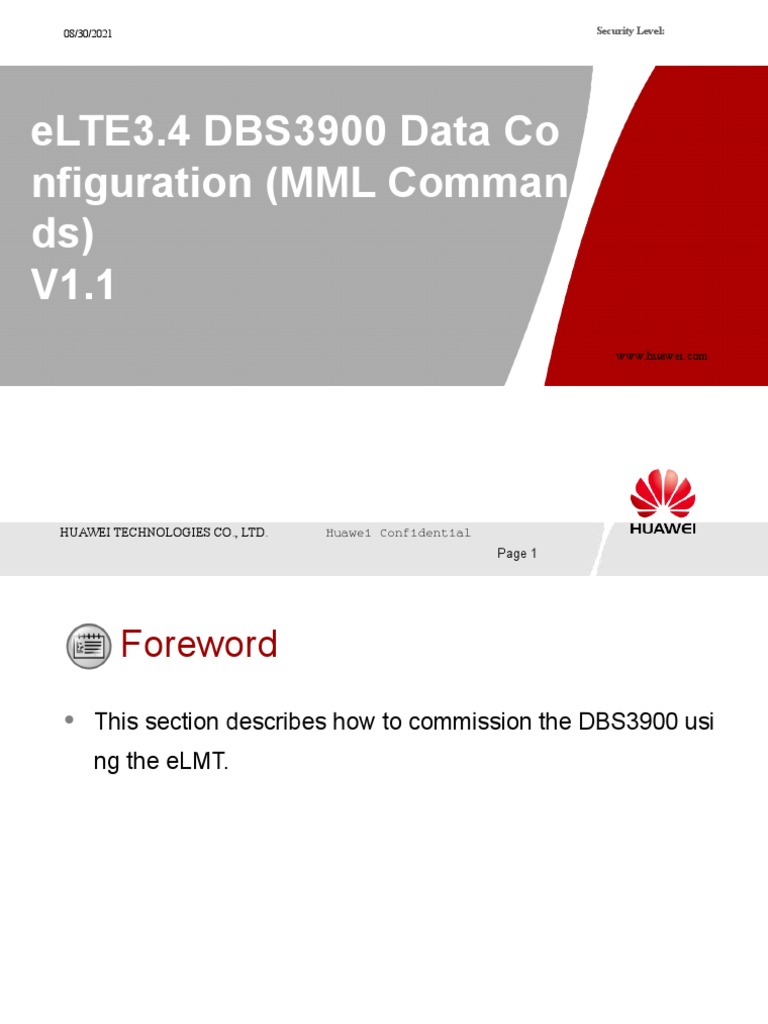 eLTE3.4 DBS3900 Data Configuration (MML) V1.0 | PDF | File Transfer ...