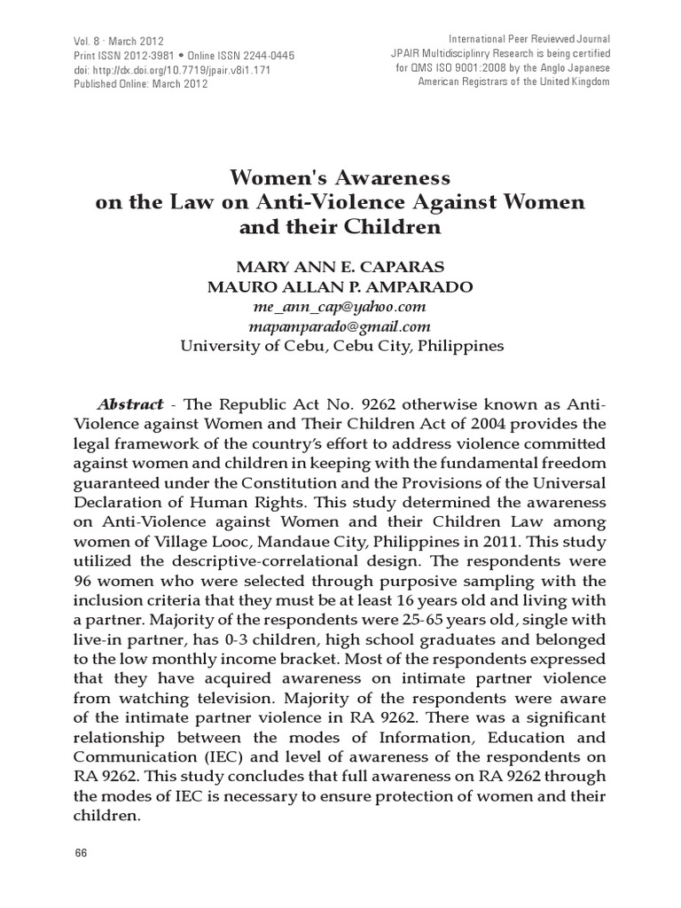 VAWC 1.1 (Cebu) | PDF | Domestic Violence | Violence