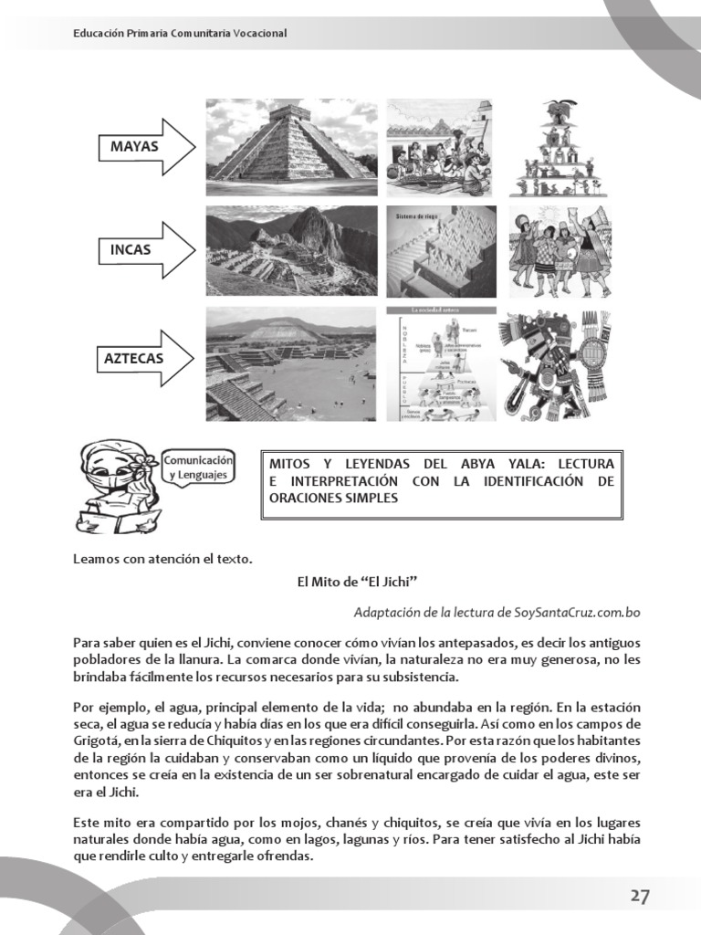 Mitos y Leyendas | PDF | Oración (Lingüística) | Asunto (gramática)