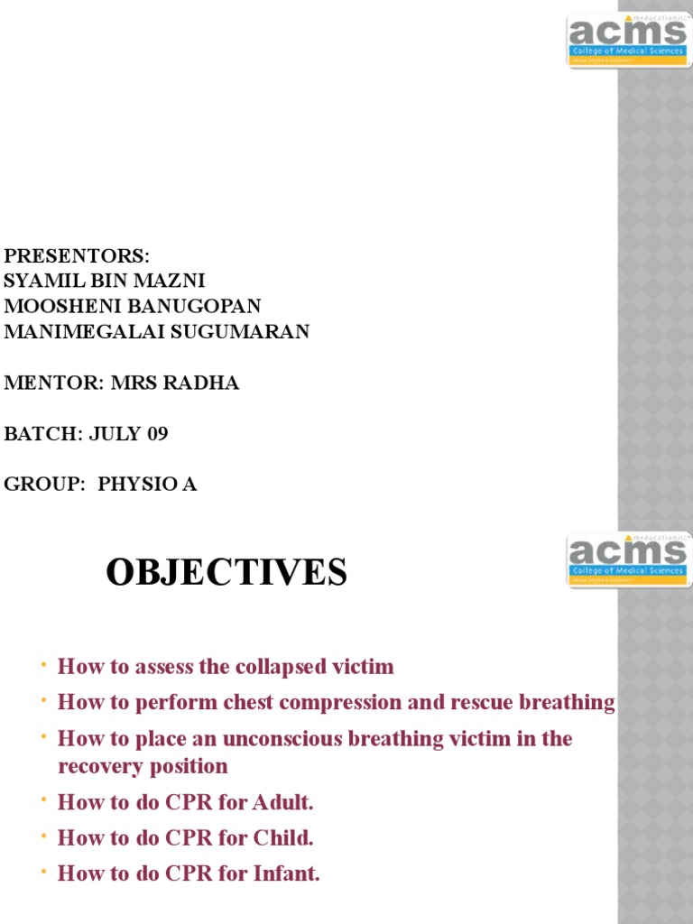 CPR Basics | PDF | Cardiopulmonary Resuscitation | Physiology