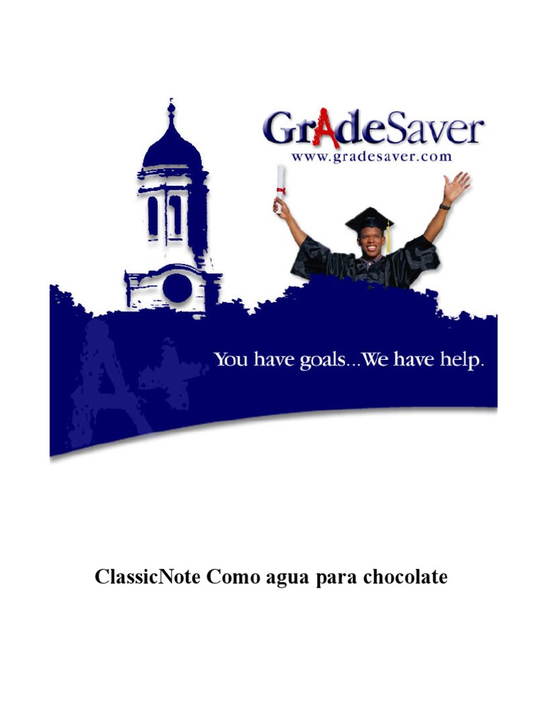Como Agua para Chocolate GradeSaver ClassicNote | PDF | Receta