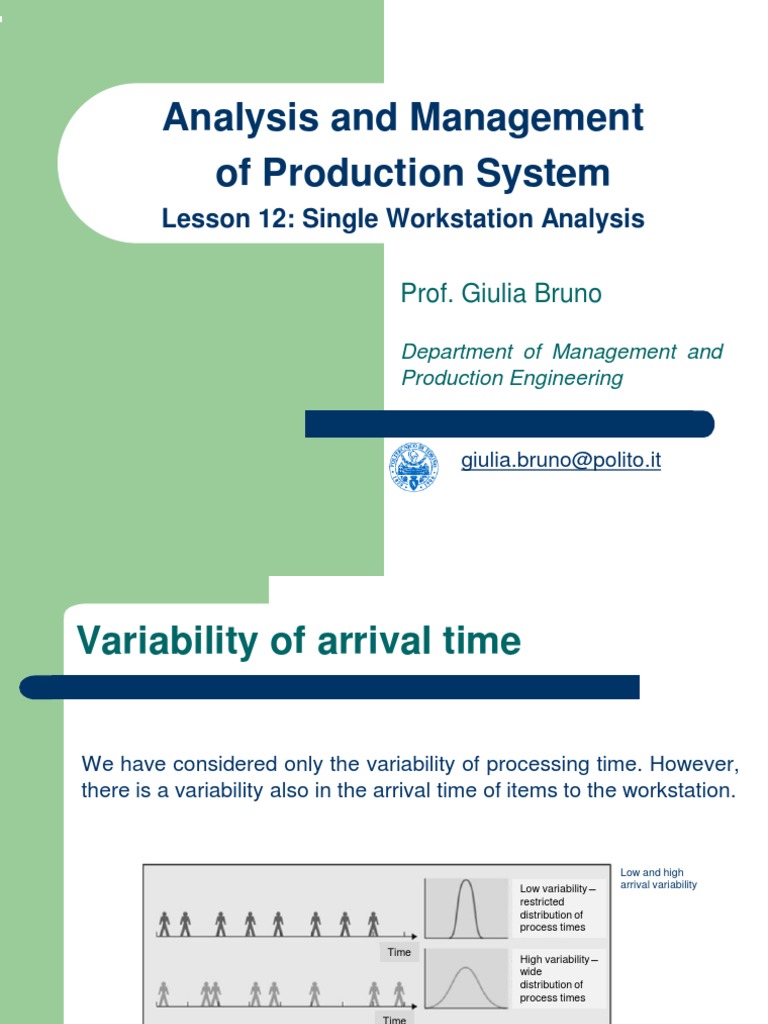 12 Single Workstation Analysis | PDF | Statistical Theory | Statistics