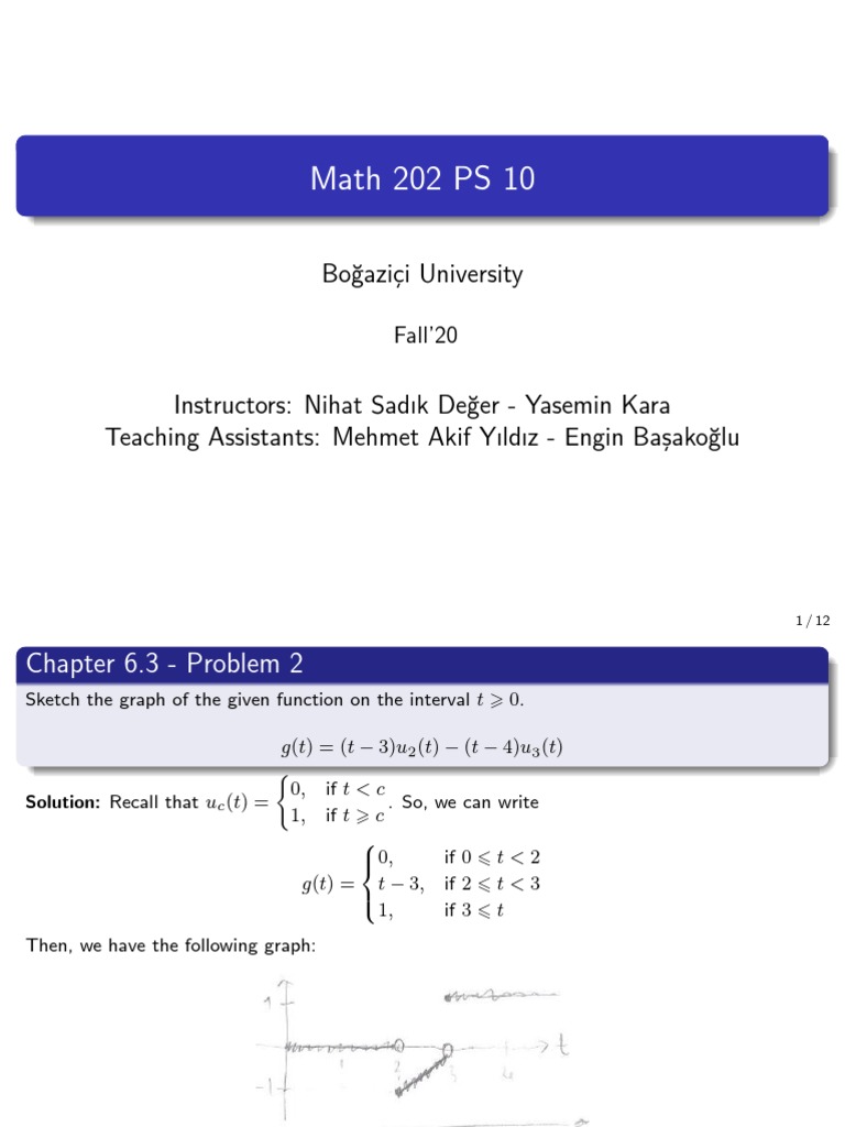 Math 202 PS-10 | PDF | Convolution | Differential Calculus