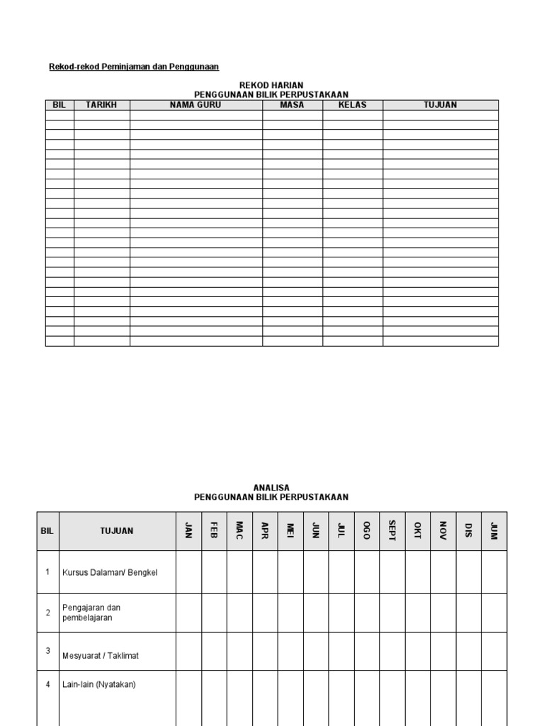 Contoh Rekod Pss | PDF