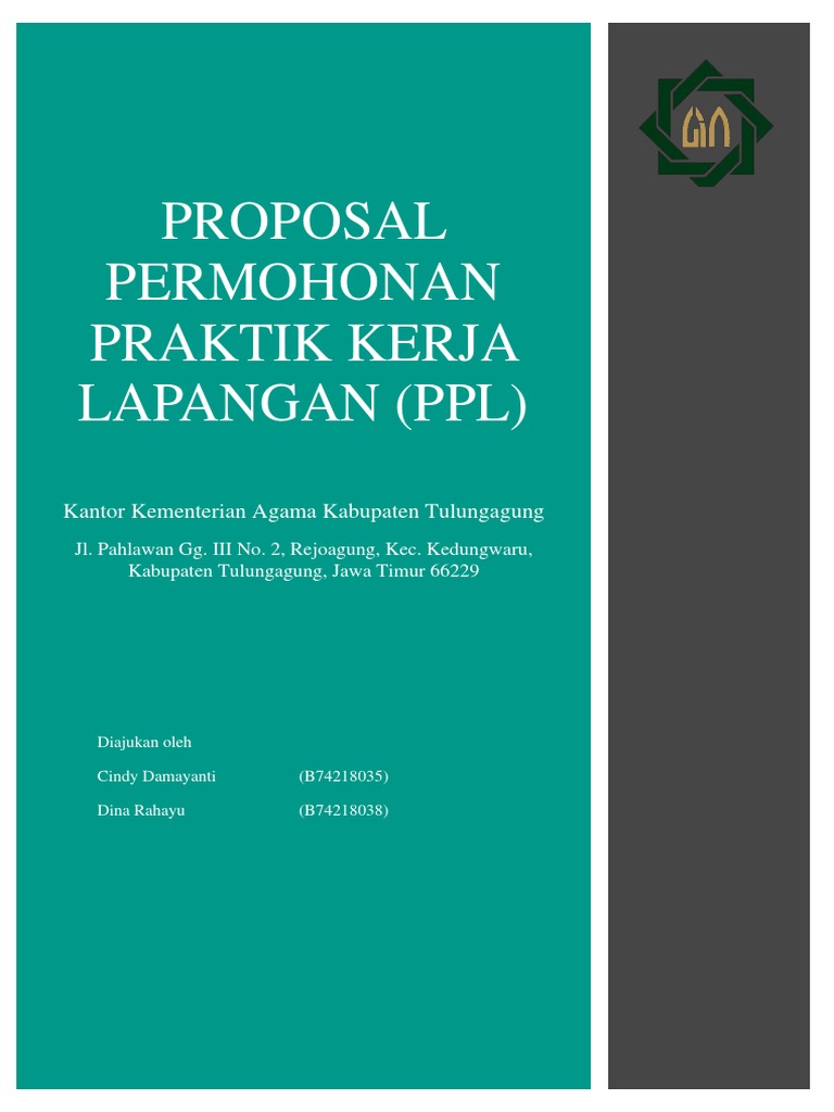 Proposal Praktek Kerja Lapangan (PKL) Program Studi Manajemen Dakwah UIN Sunan Ampel Surabaya di ...