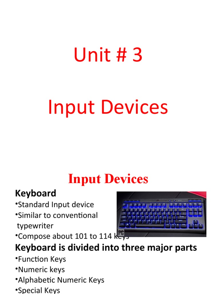 Unit # 3 Input Devices | PDF | Image Scanner | Text