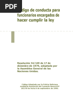 Codigo de Conducta para Funcionarios Encargados de Hacer Cumplir La Ley | PDF | Tortura ...