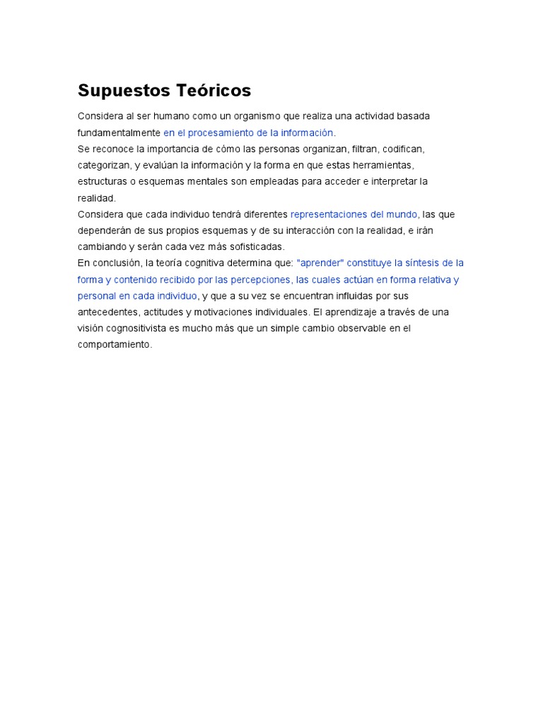 Supuestos Teóricos | PDF