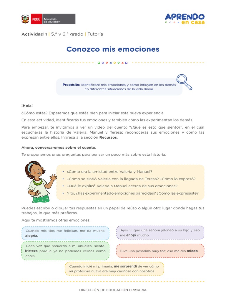 Exp3 Tutoria Conozco Mis Emociones | PDF | Las emociones