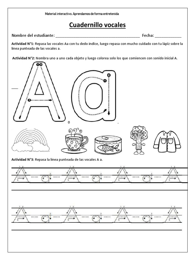 Cuadernillo Interactivo de Vocales | PDF | Hogar, jardinería y bricolaje
