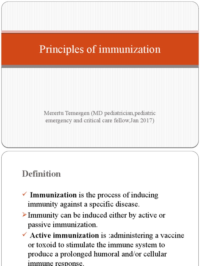 Principles of Immunization | PDF | Vaccines | Immunity (Medical)