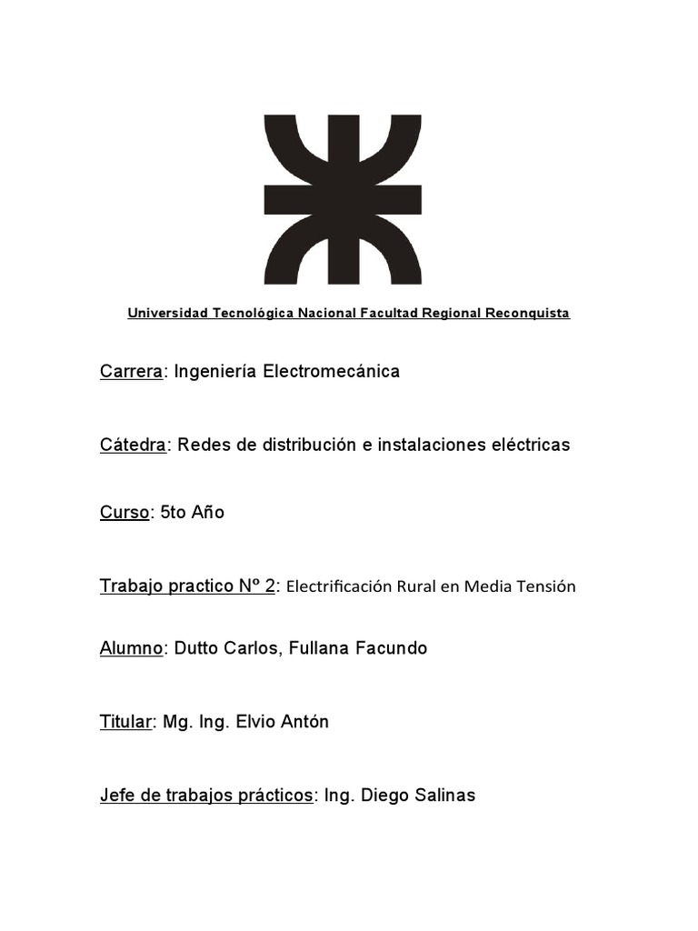 Informe TP2 Redes | PDF | Impedancia eléctrica | Transformador