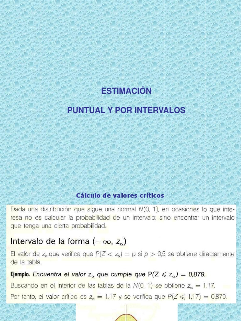U3 Estimacion Puntual y Por Intervalos - Propiedades y Formulas | PDF | Estimador | Teoría de la ...