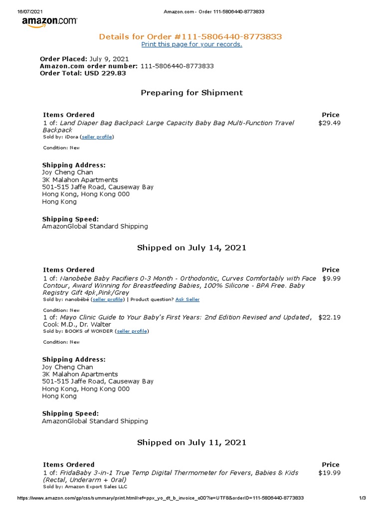 Order 111-5806440-8773833 | PDF | Visa Inc.