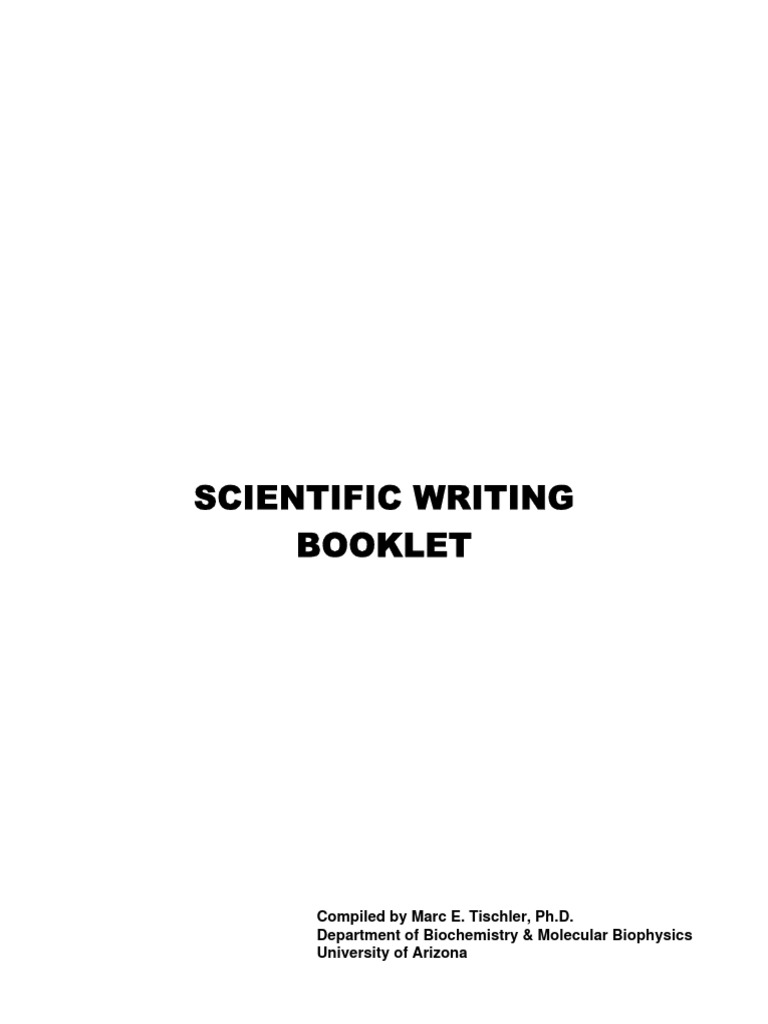 The Scientific Writing Booklet | PDF | Significant Figures | Linguistics