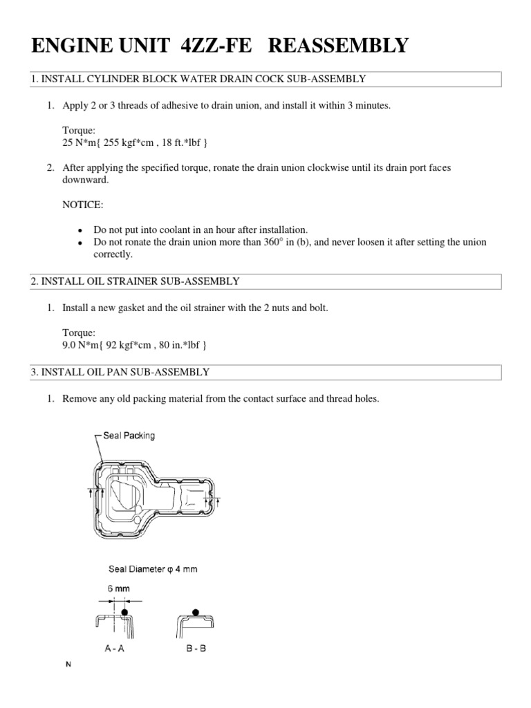 ENGINE Timing 4ZZ-FE | PDF | Nut (Hardware) | Screw