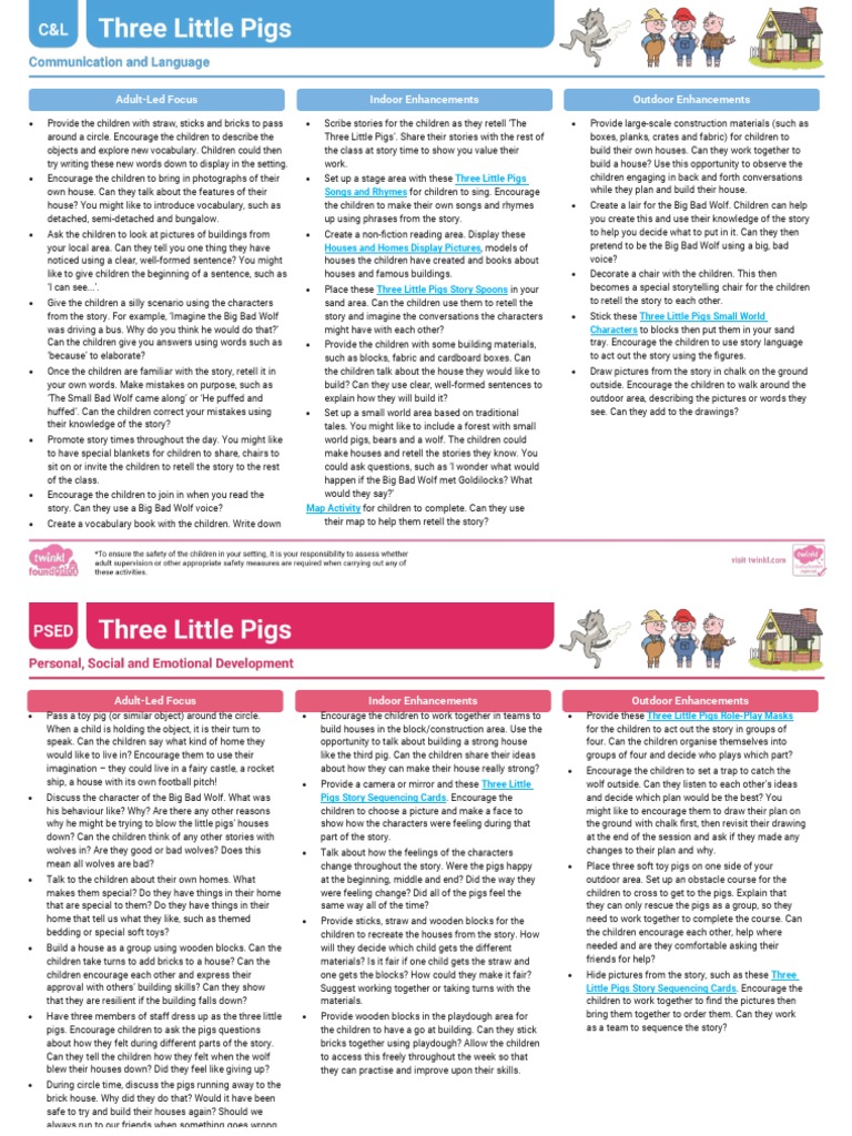TF T 2662892 Eyfs Three Little Pigs Activity Planning and Continuous ...