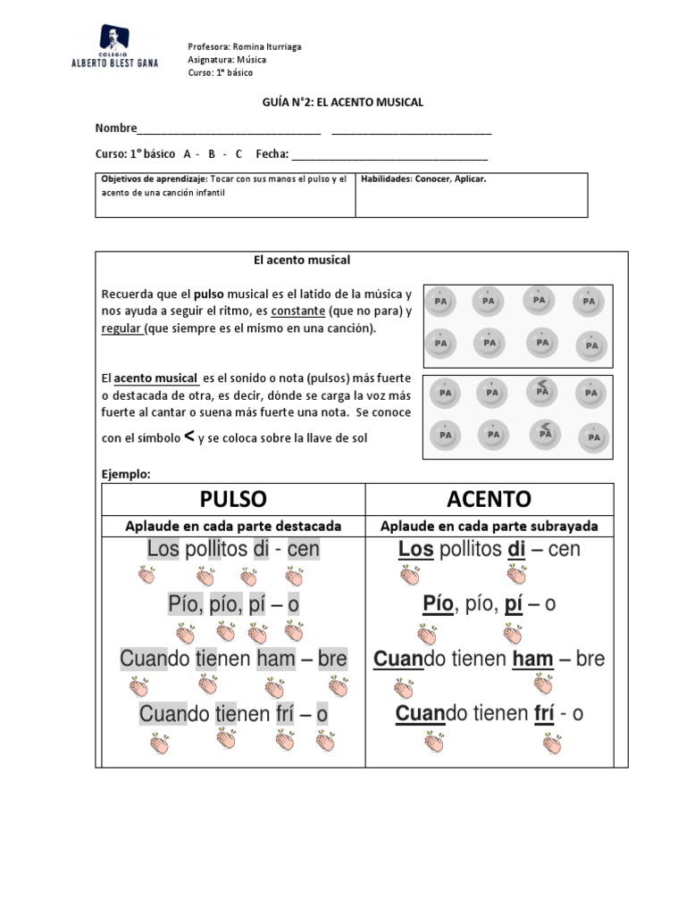Acento y Pulso Musical para Niños | PDF | Arte