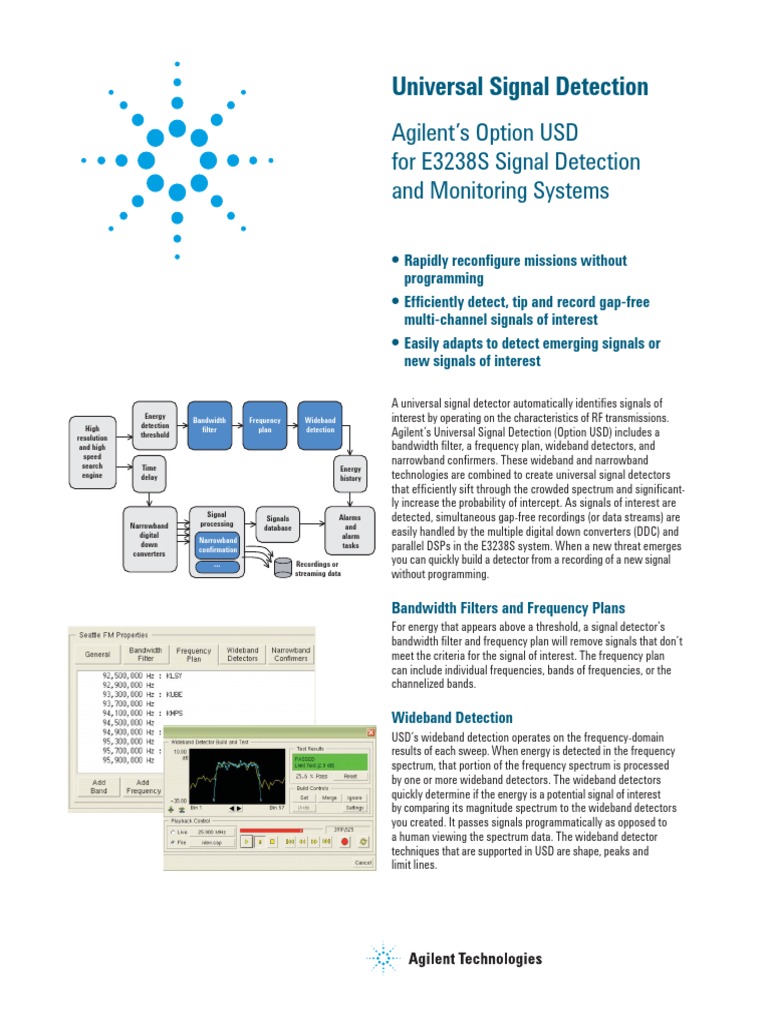 Agilent Universal Signal Detection | PDF | Bandwidth (Signal Processing) | Spectral Density