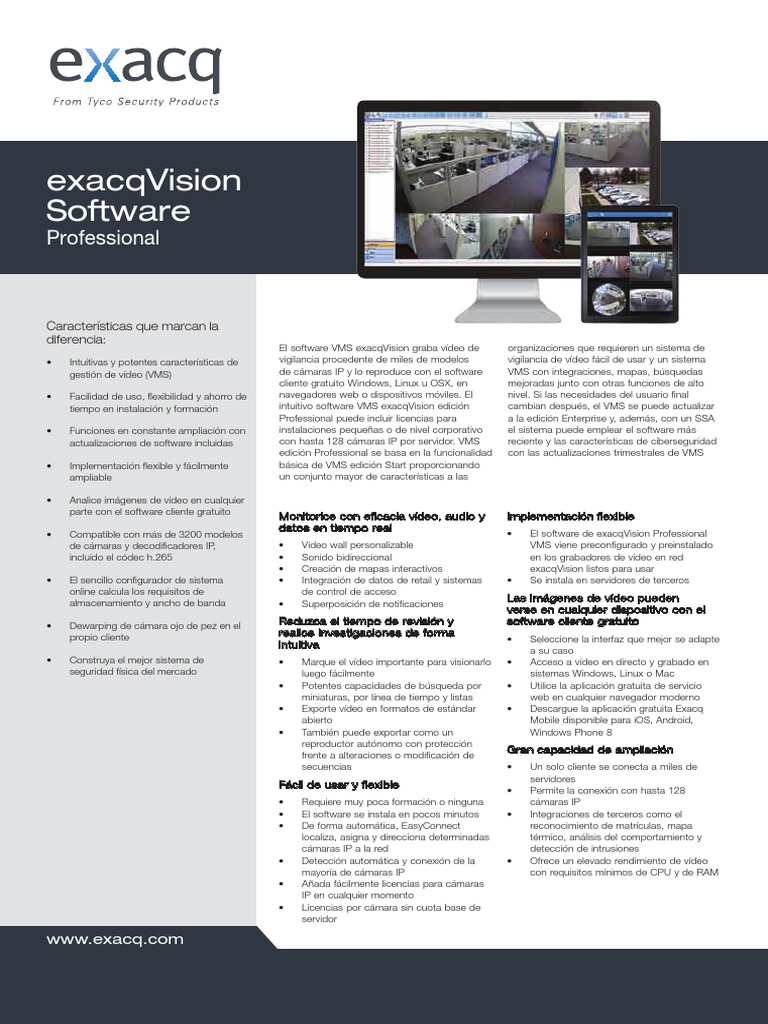 ExacqVision Pro | PDF | Mac OS | Software