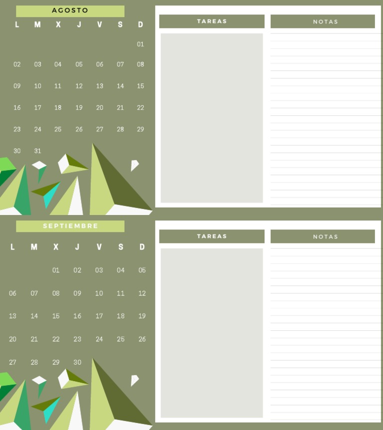 Calendario de Tareas y Notas | PDF