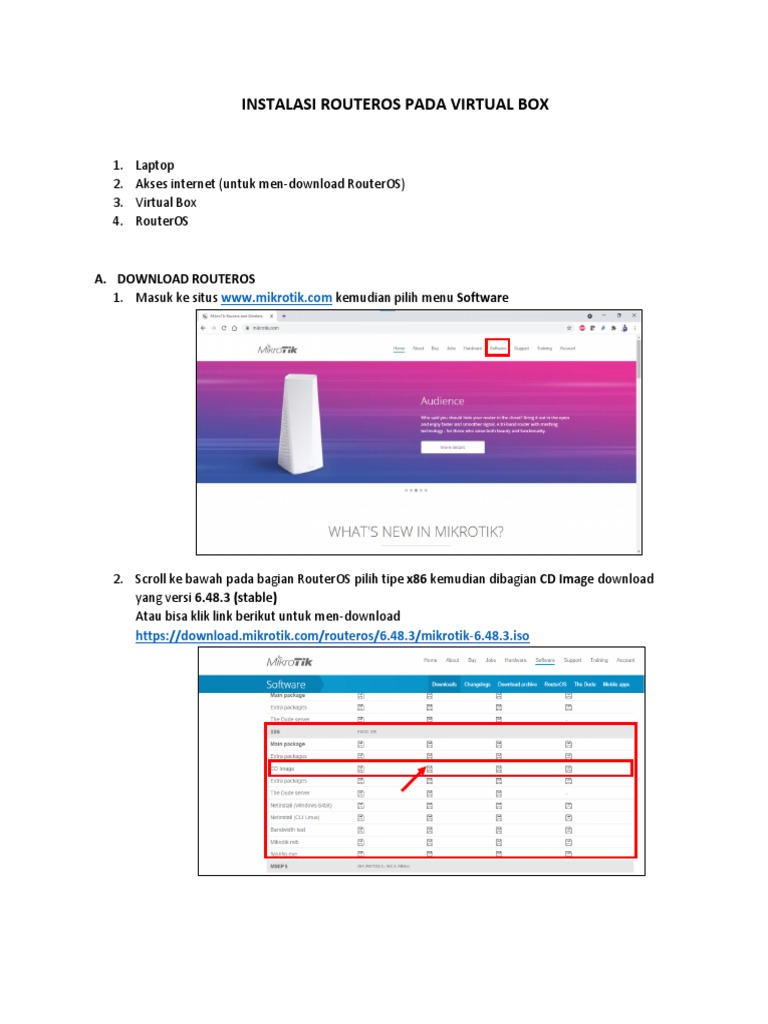 Instalasi Routeros Pada Virtual Box | PDF