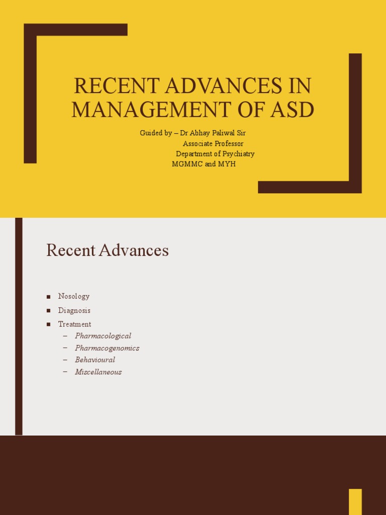 Advances in ASD Management | PDF | Autism Spectrum | Autism