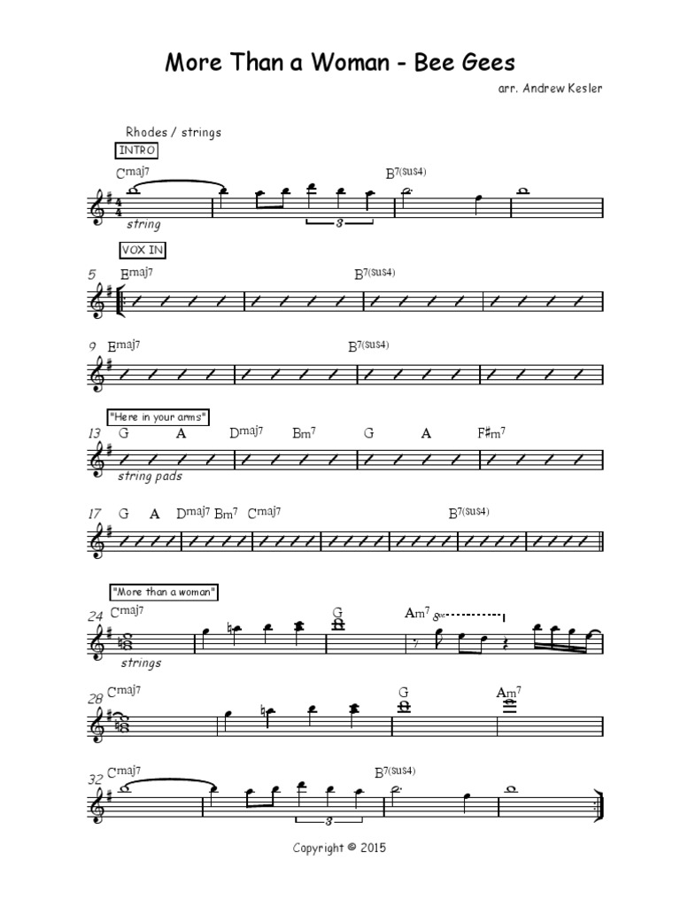 More Than A Woman Bee Gees Pdf Songs Written Song Recordings