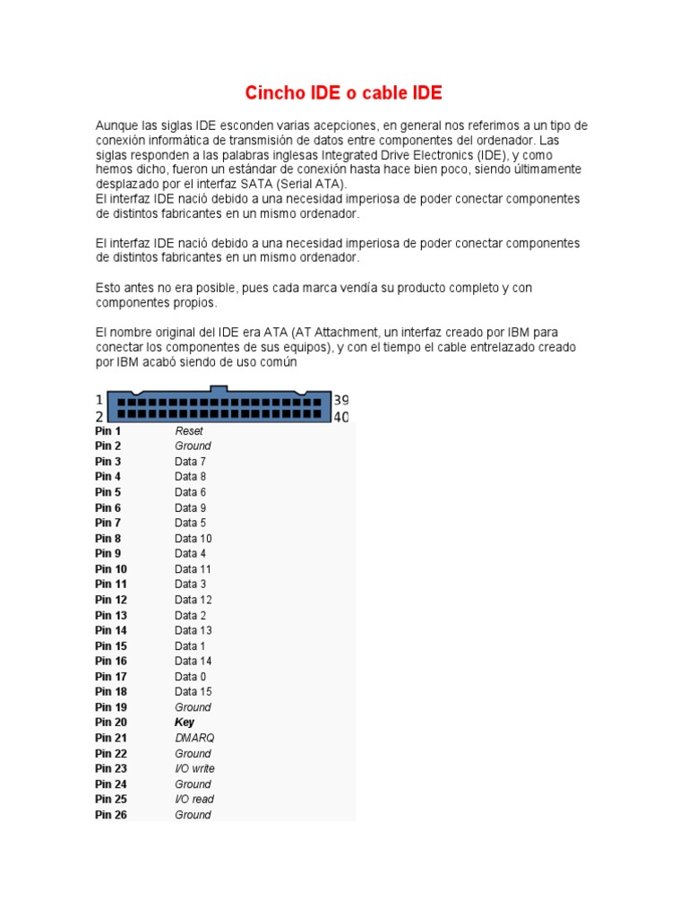 Cable IDE de Computadora | PDF