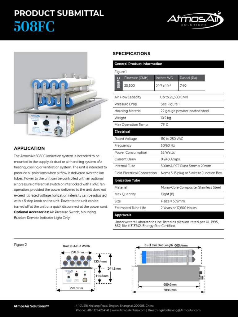 Atmos Air Purification System | PDF | Switch | Duct (Flow)