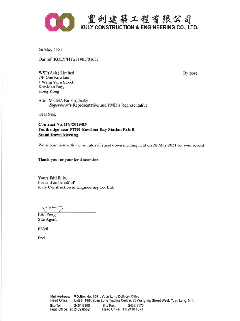 Stand Down Meeting Minutes | PDF