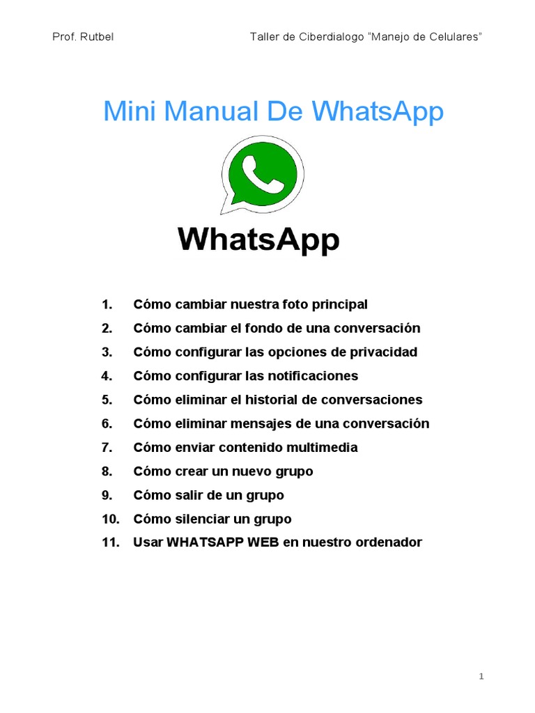 Manual de WhatsApp 2020 | PDF | Chat en linea | Teléfonos móviles