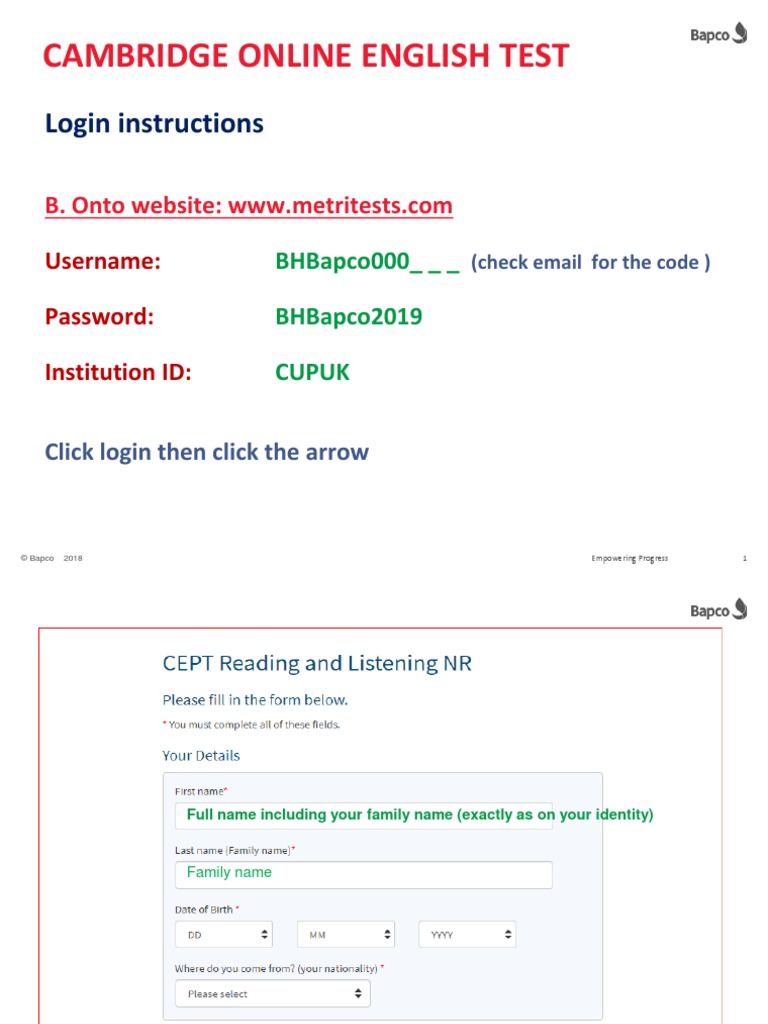 CEPT Online Intro - English Proficiency Test | PDF | Information Age ...