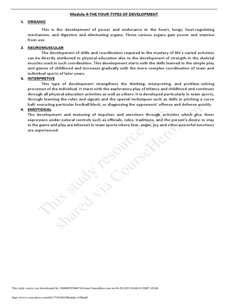 This Study Resource Was: Module 4-The Four Types of Development 1 ...