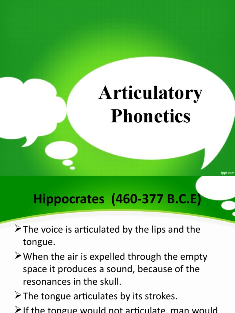 Articulatory Phonetics: A Detailed Examination of the Mechanics of ...
