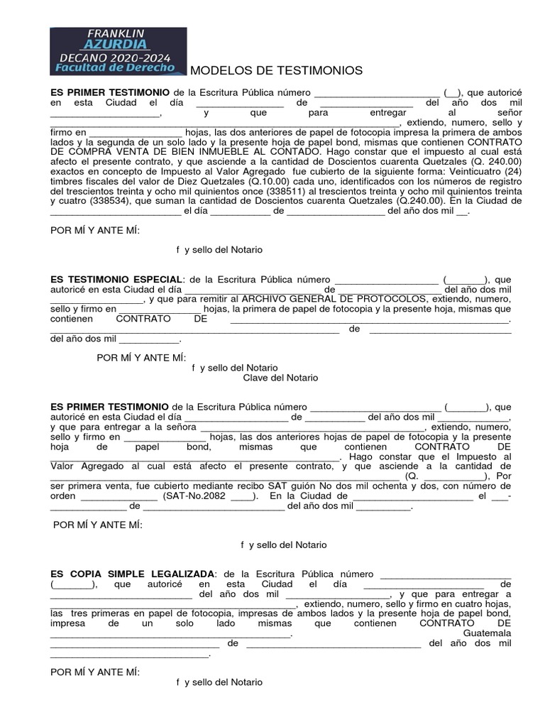 Testimonios 2 | PDF | Derecho Civil (Common Law)