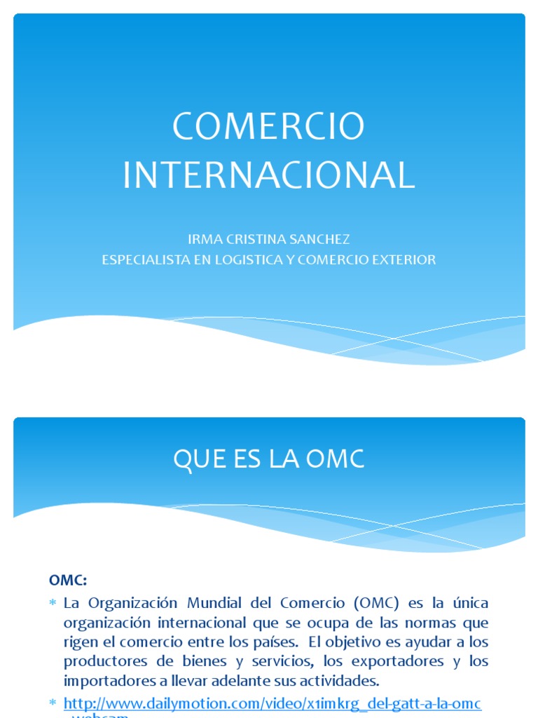 Funciones y Principios de la OMC | PDF | Organización de Comercio ...