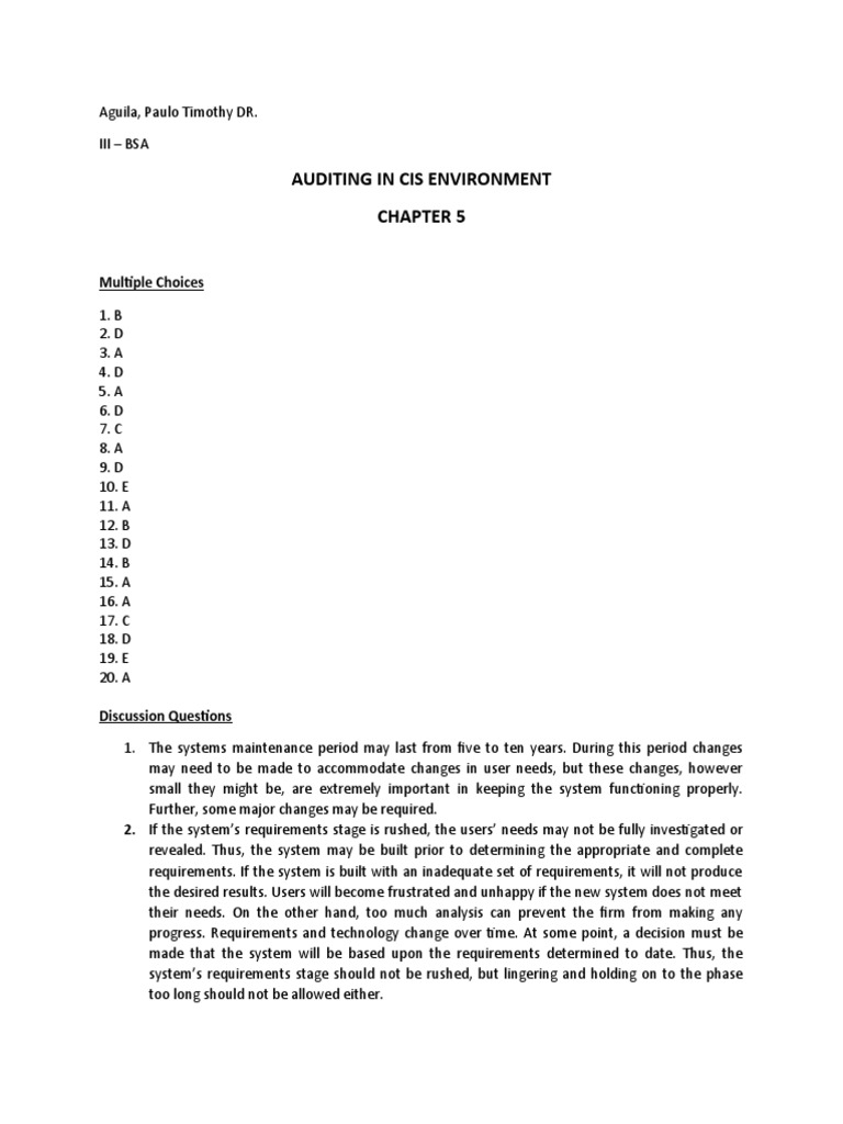 Cis Chapter 5 | PDF | Feasibility Study | Sales