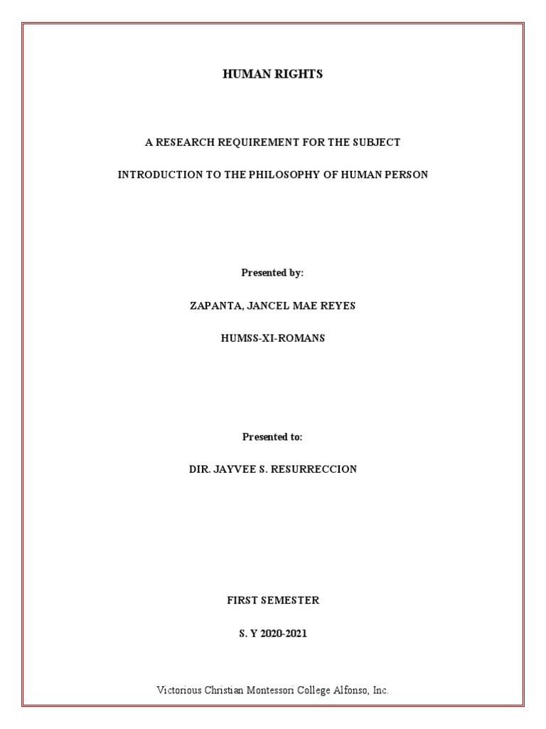 Human Rights Research | PDF | Human Rights | Rights