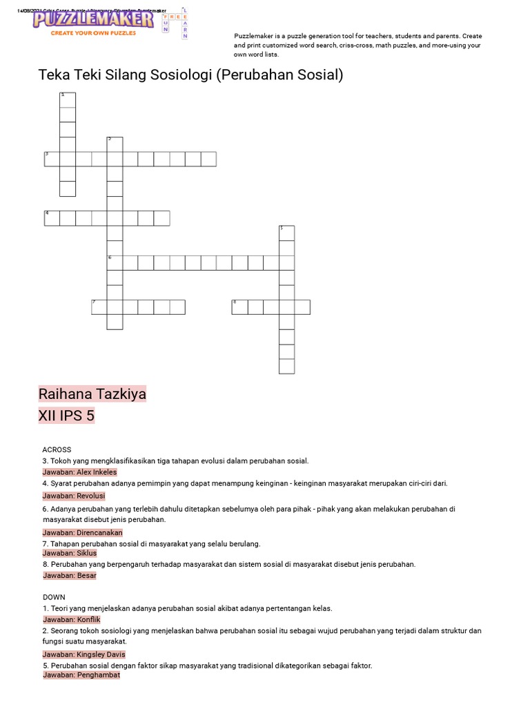 TTS Perubahan Sosial | PDF